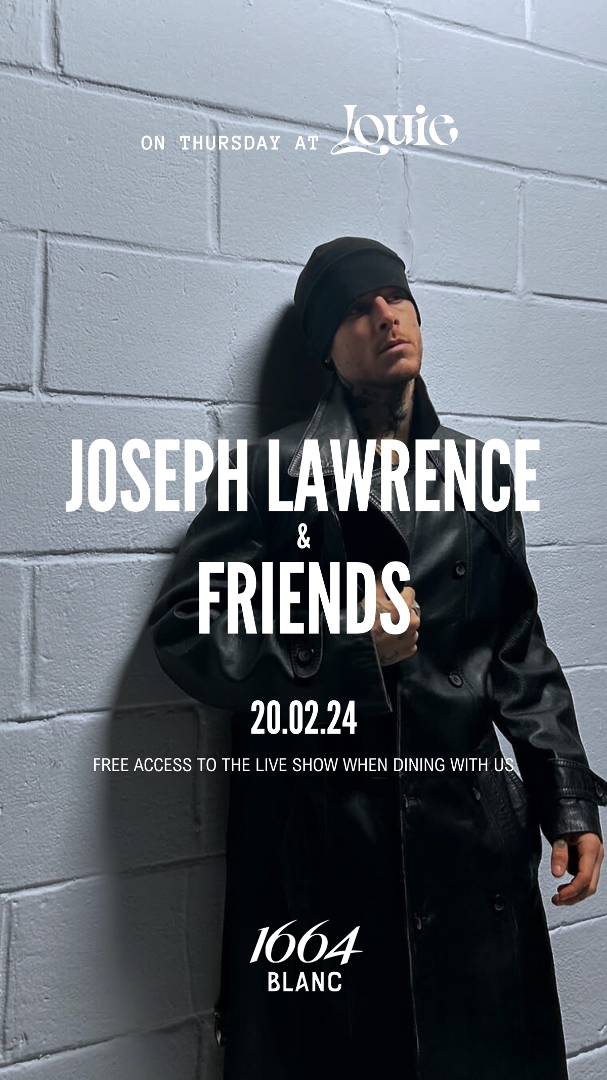 London Fashion Week - 1664 Blanc presents Joseph Lawrence at Louie